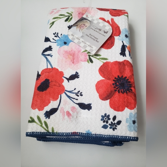 Dolly Parton | Kitchen | Dolly Parton Red Poppy Dish Drying Mat | Poshmark